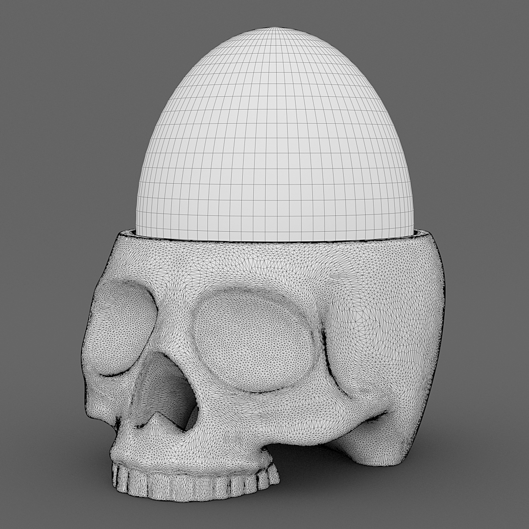 human skull egg cup max