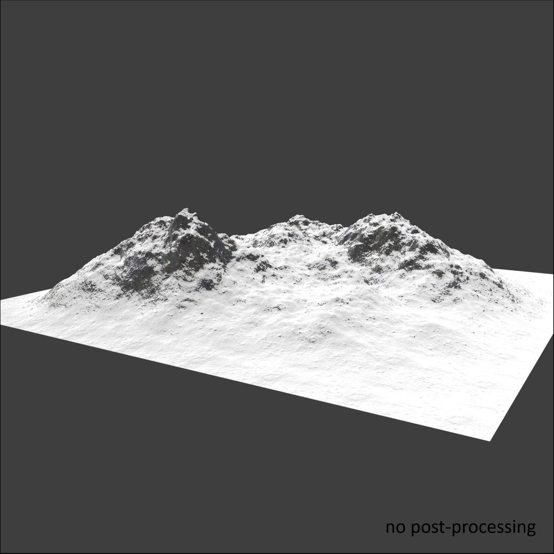 Snowy Mountain Terrain Photorealistic 3d X