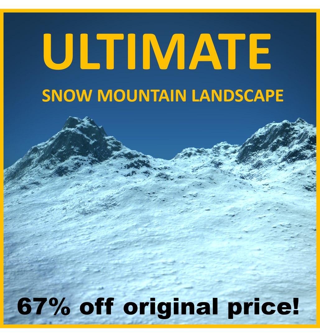 Snowy Mountain Terrain Photorealistic 3d X
