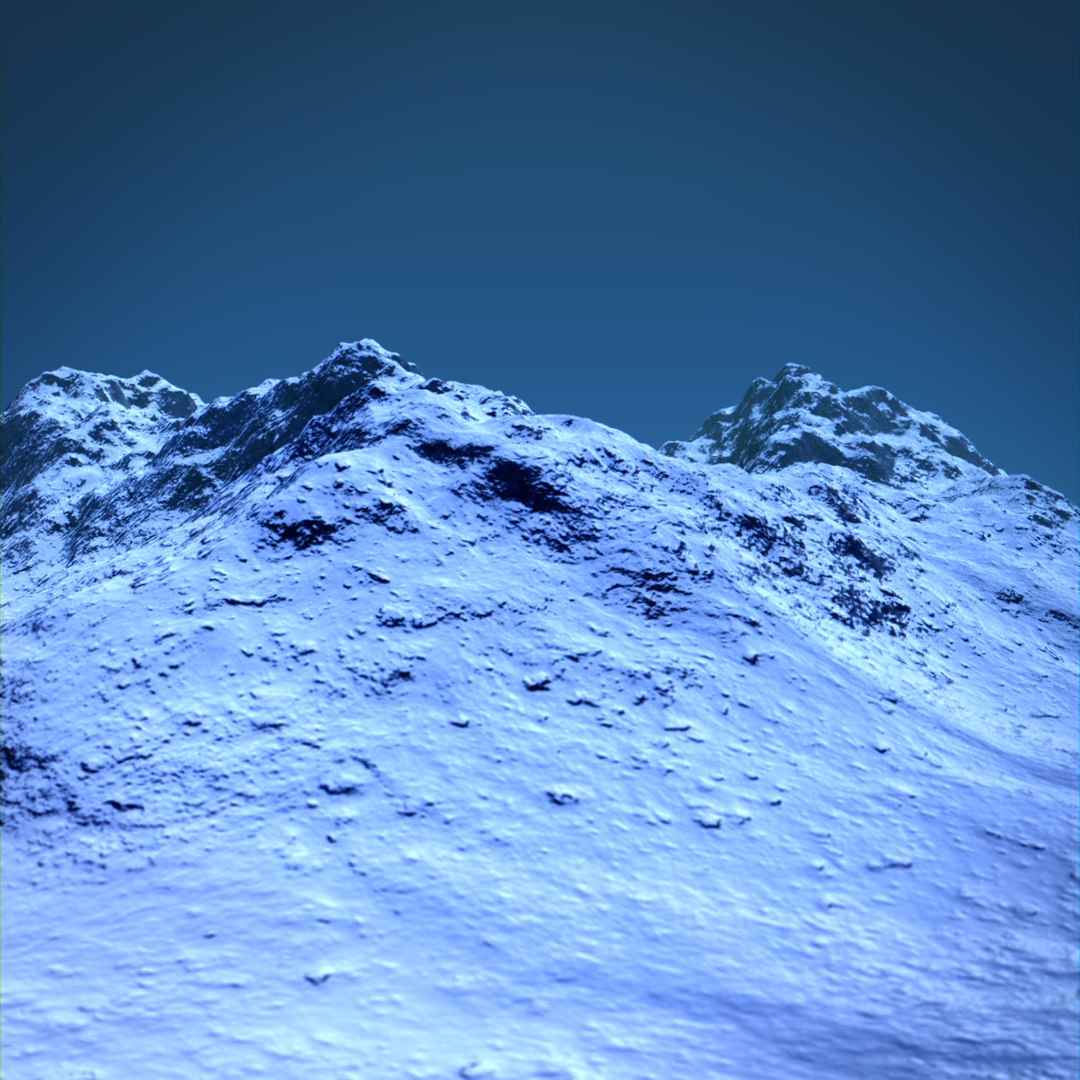 Snowy Mountain Terrain Photorealistic 3d X