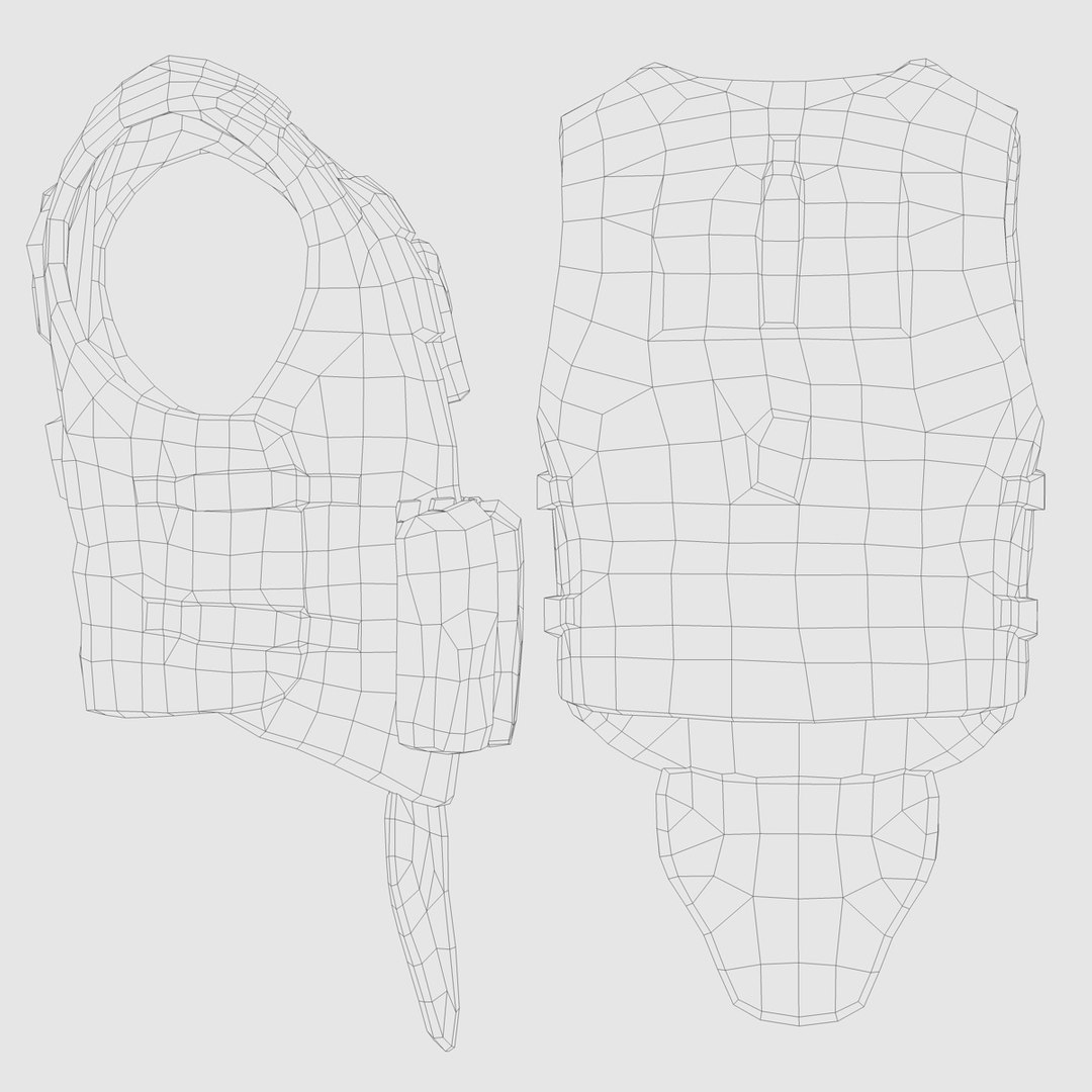 3d Model Military Bullet-proof Vest