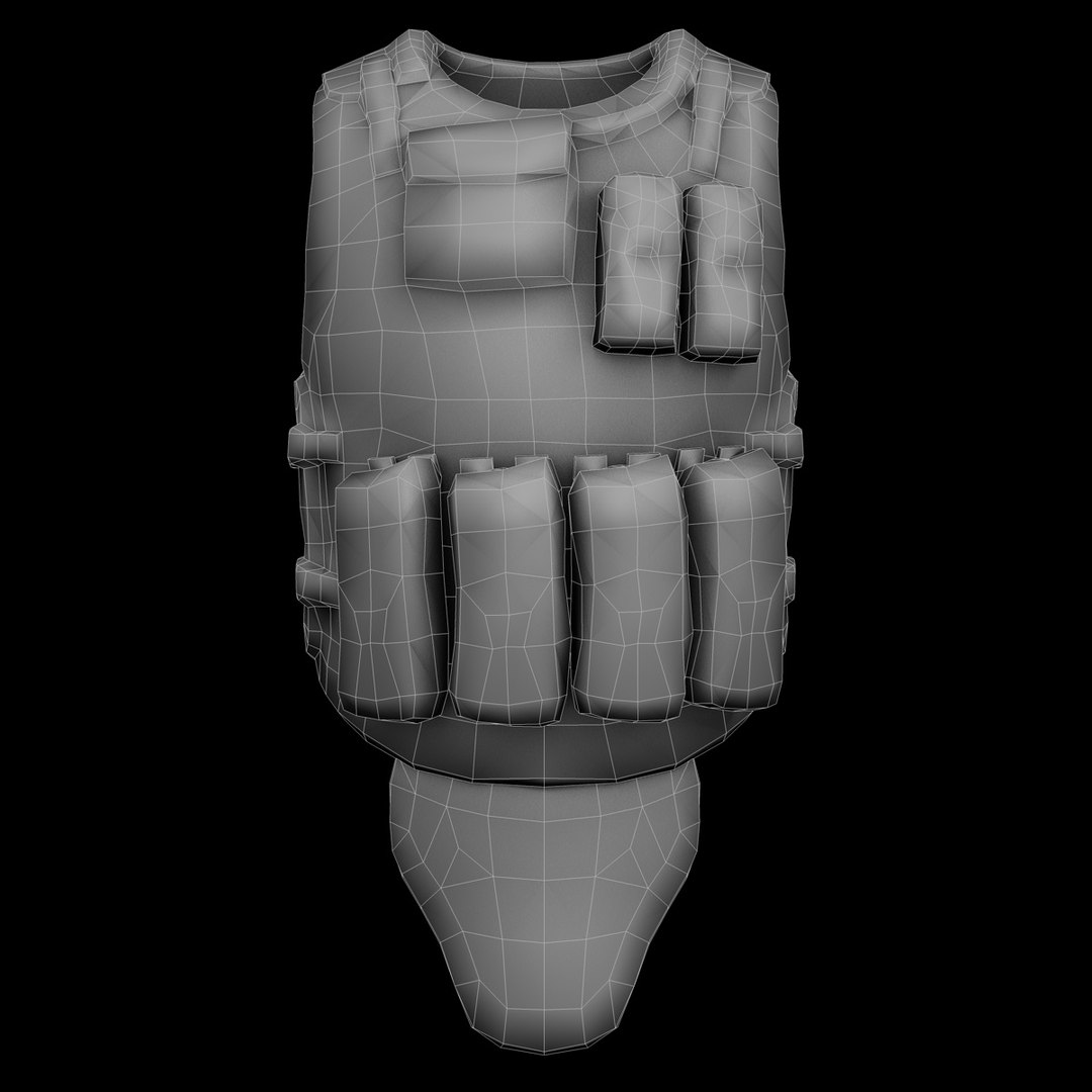 3d Model Military Bullet-proof Vest