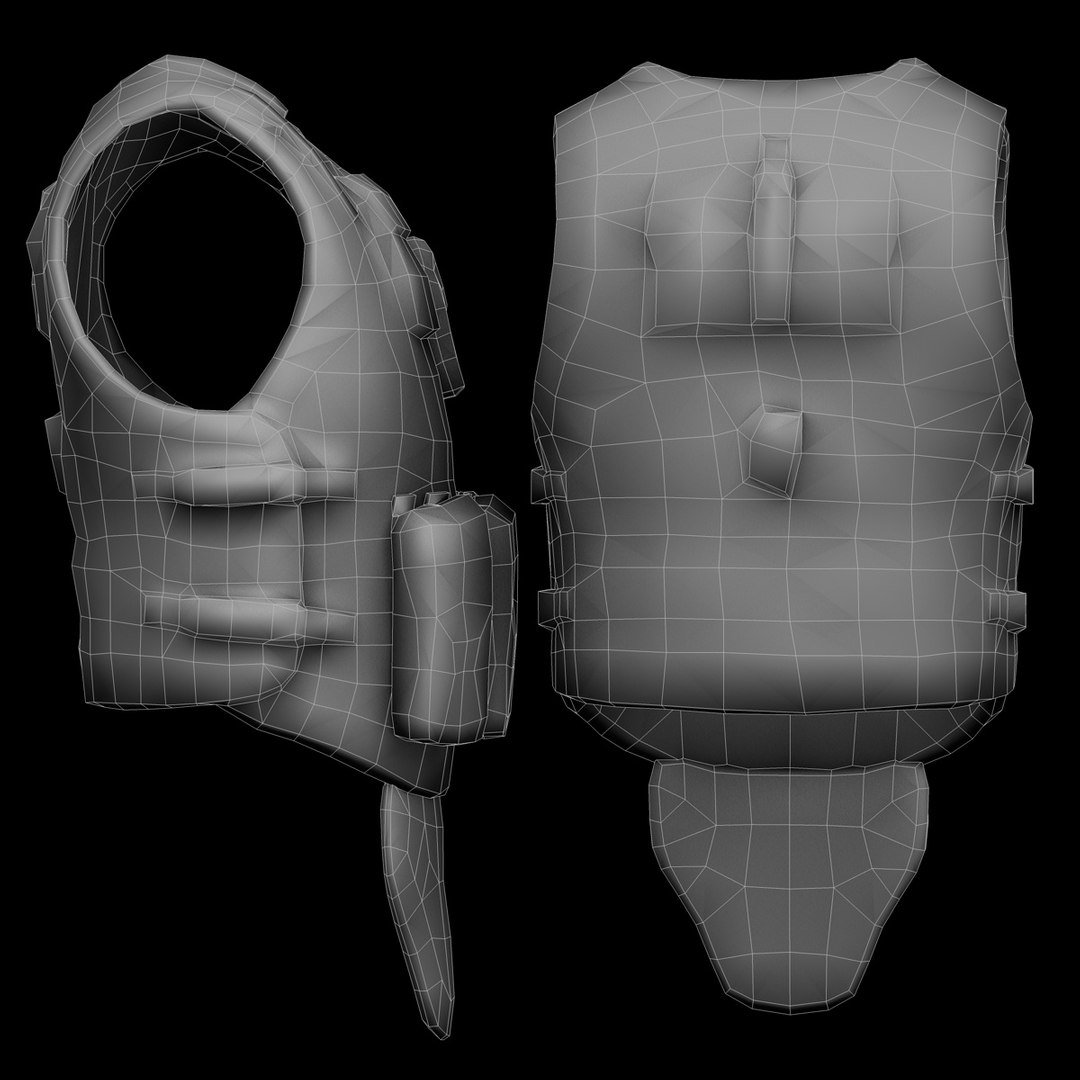 3d Model Military Bullet-proof Vest