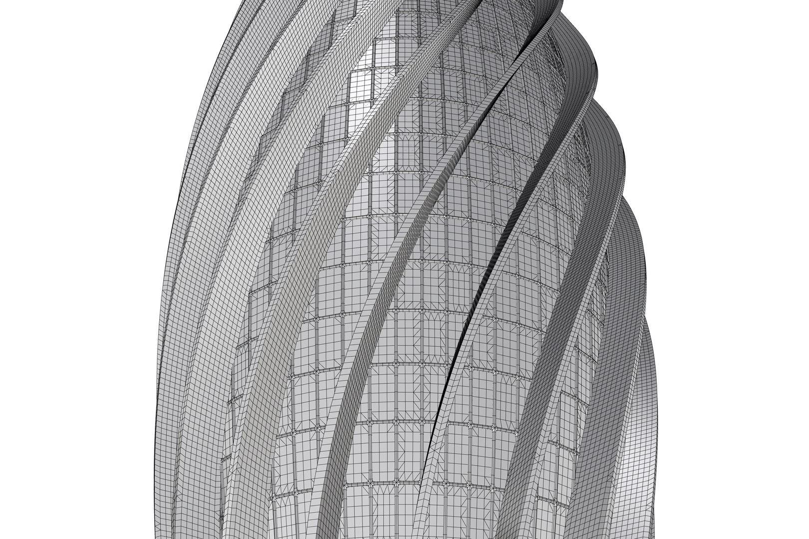 Twisted Blades Tower 3D - TurboSquid 2047454