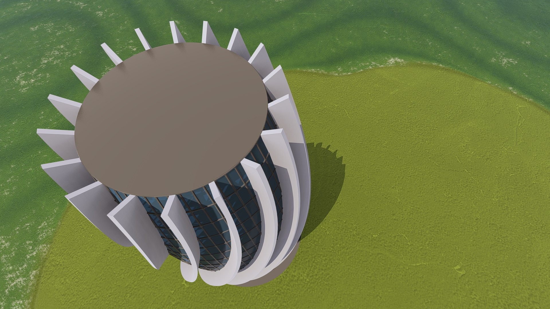 Twisted Blades Tower 3D - TurboSquid 2047454