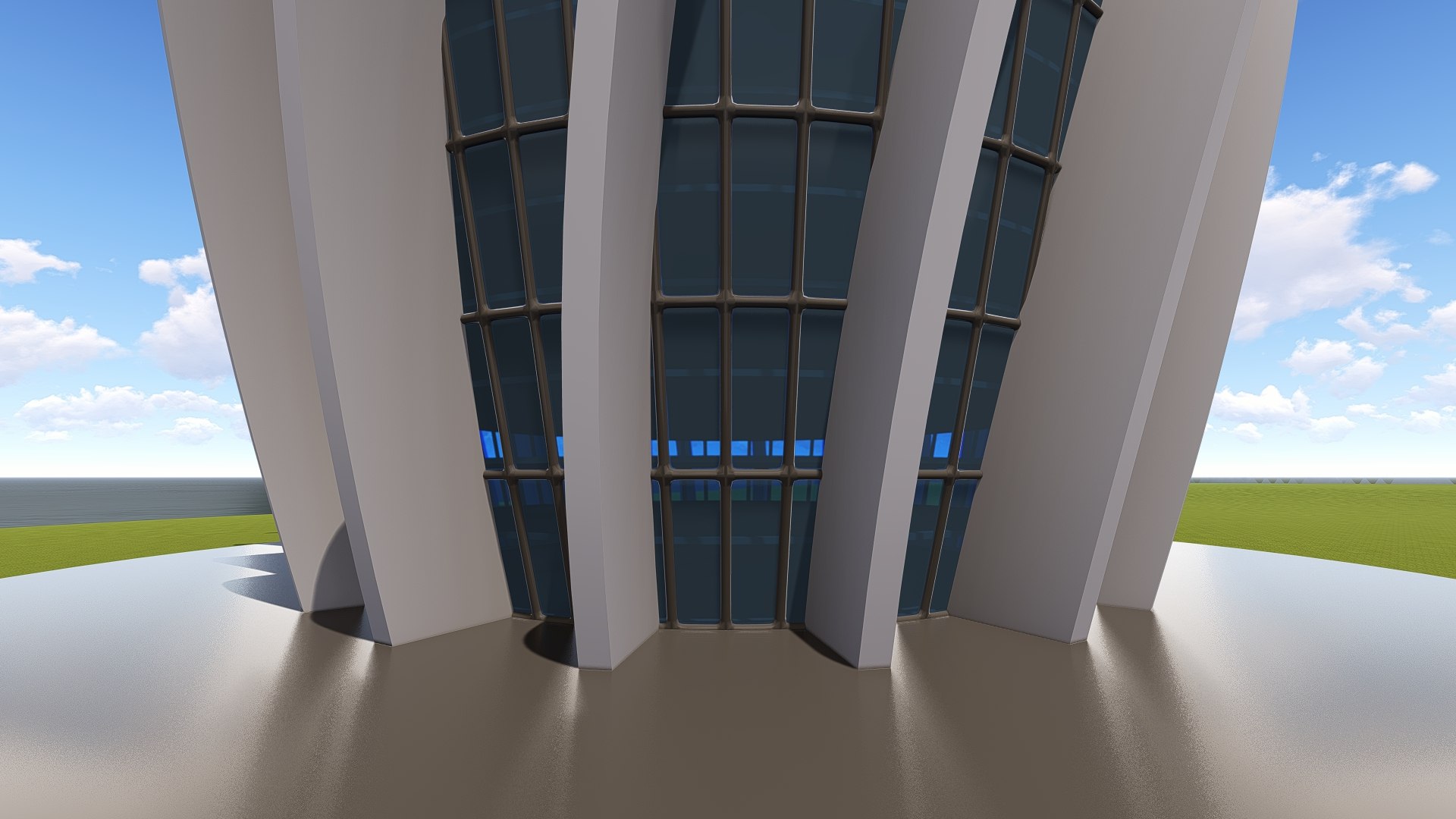 Twisted Blades Tower 3D - TurboSquid 2047454