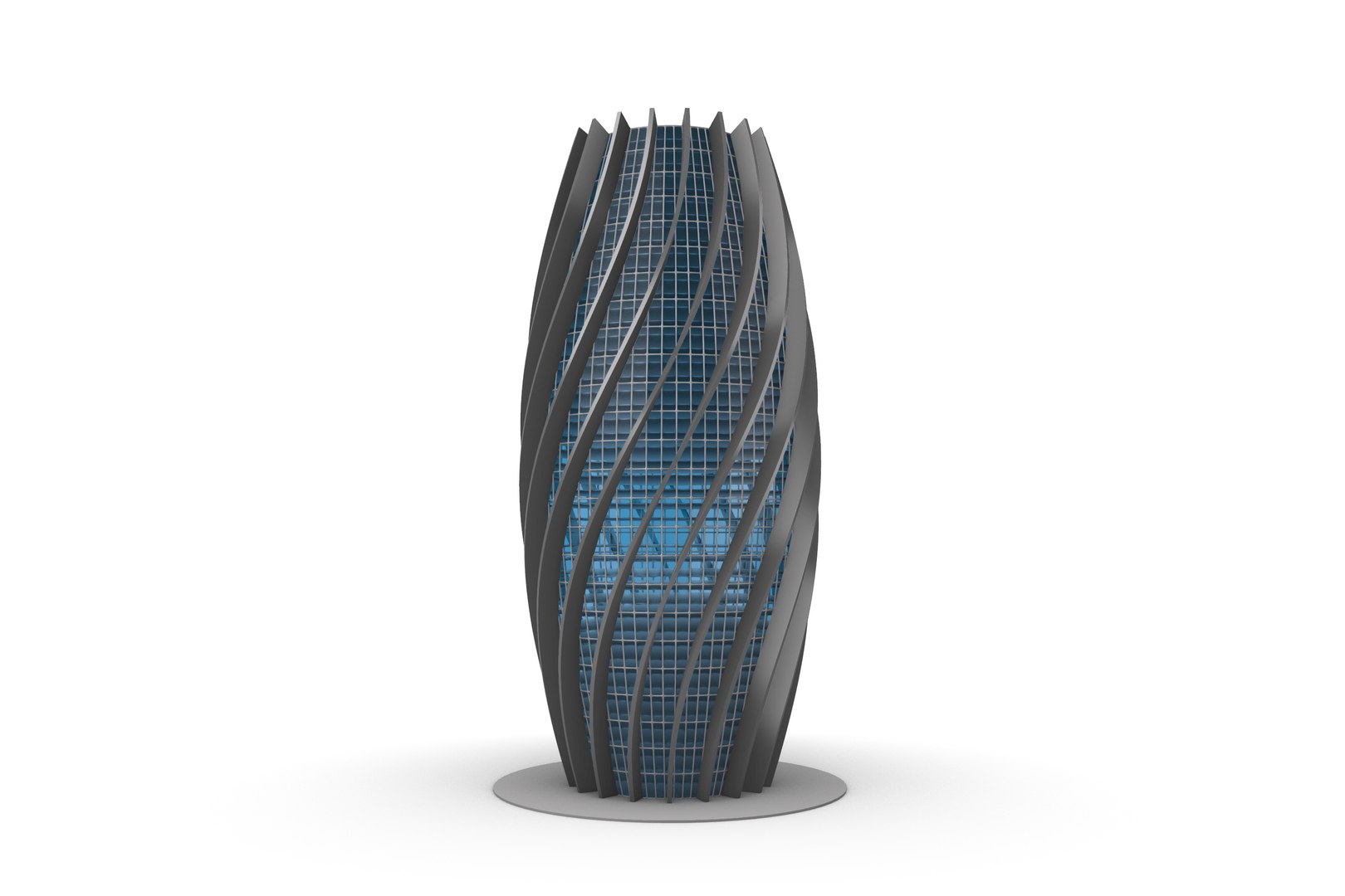 Twisted Blades Tower 3D - TurboSquid 2047454