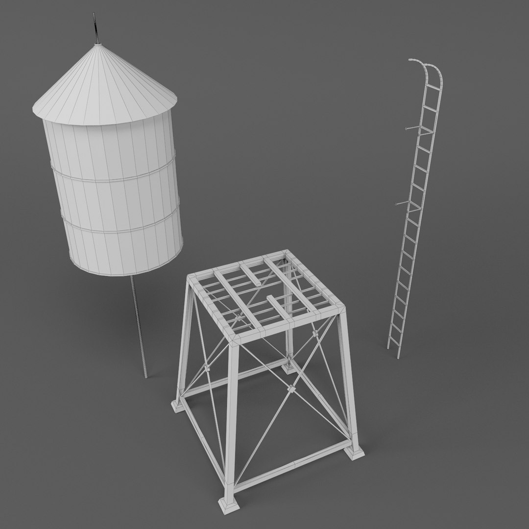 Ready Water Tower 3D Model - TurboSquid 1229883