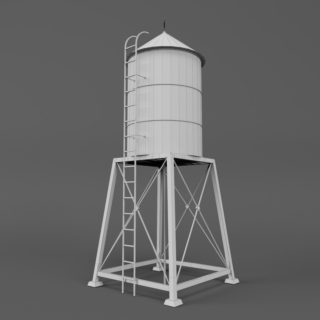 Ready Water Tower 3D Model - TurboSquid 1229883