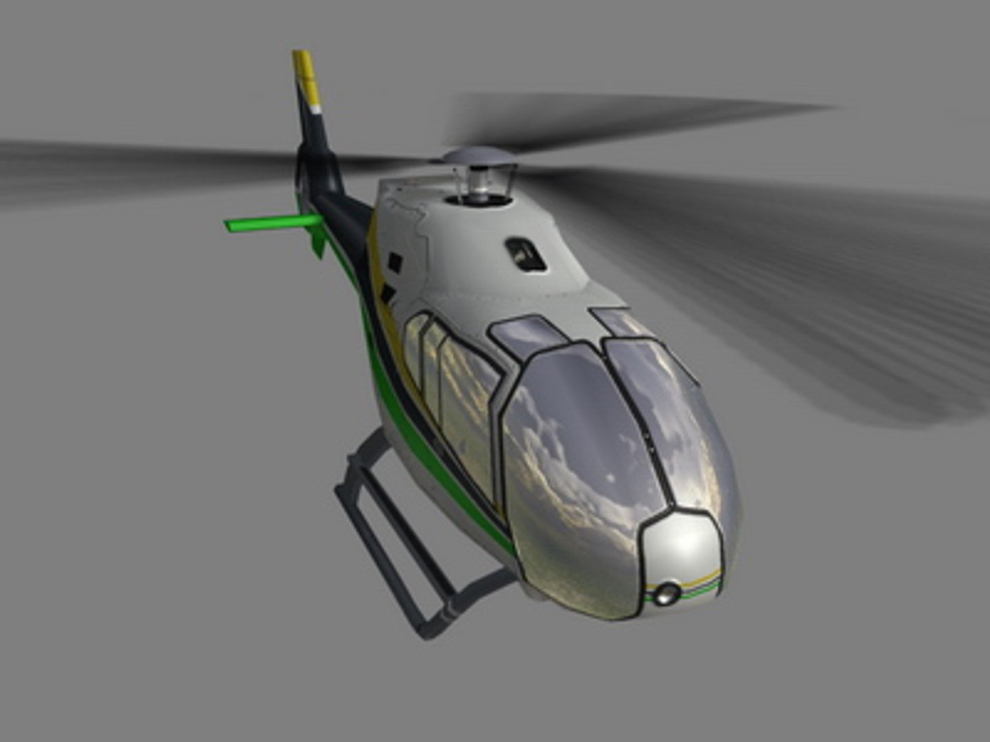 Eurocopter Colibri Helicopter 3d Max
