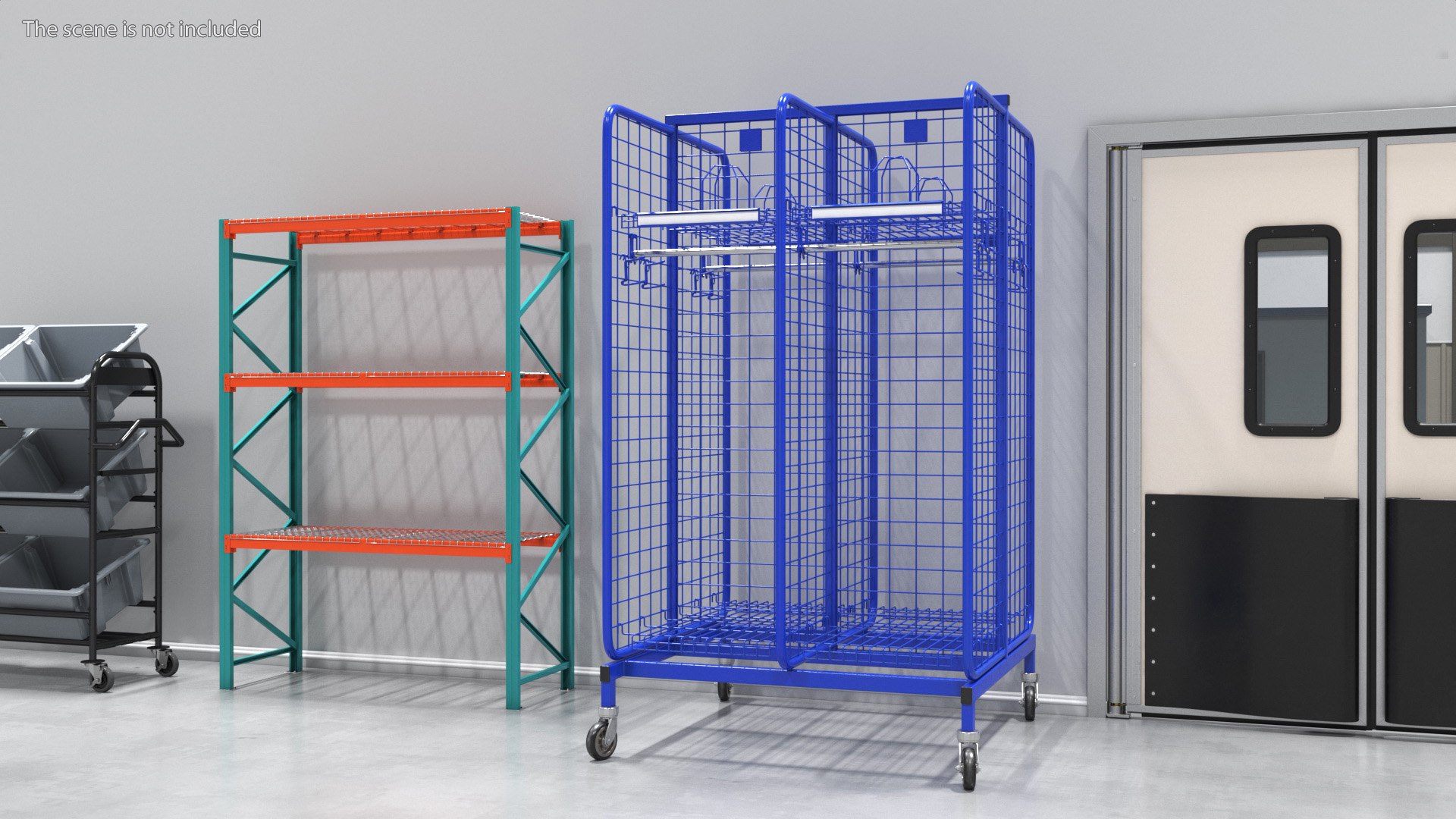 3D Model Standard Mobile Lockers Blue - TurboSquid 2390015