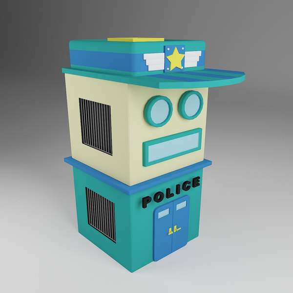 LOW POLY POLICE STATION 3D model - TurboSquid 1955815