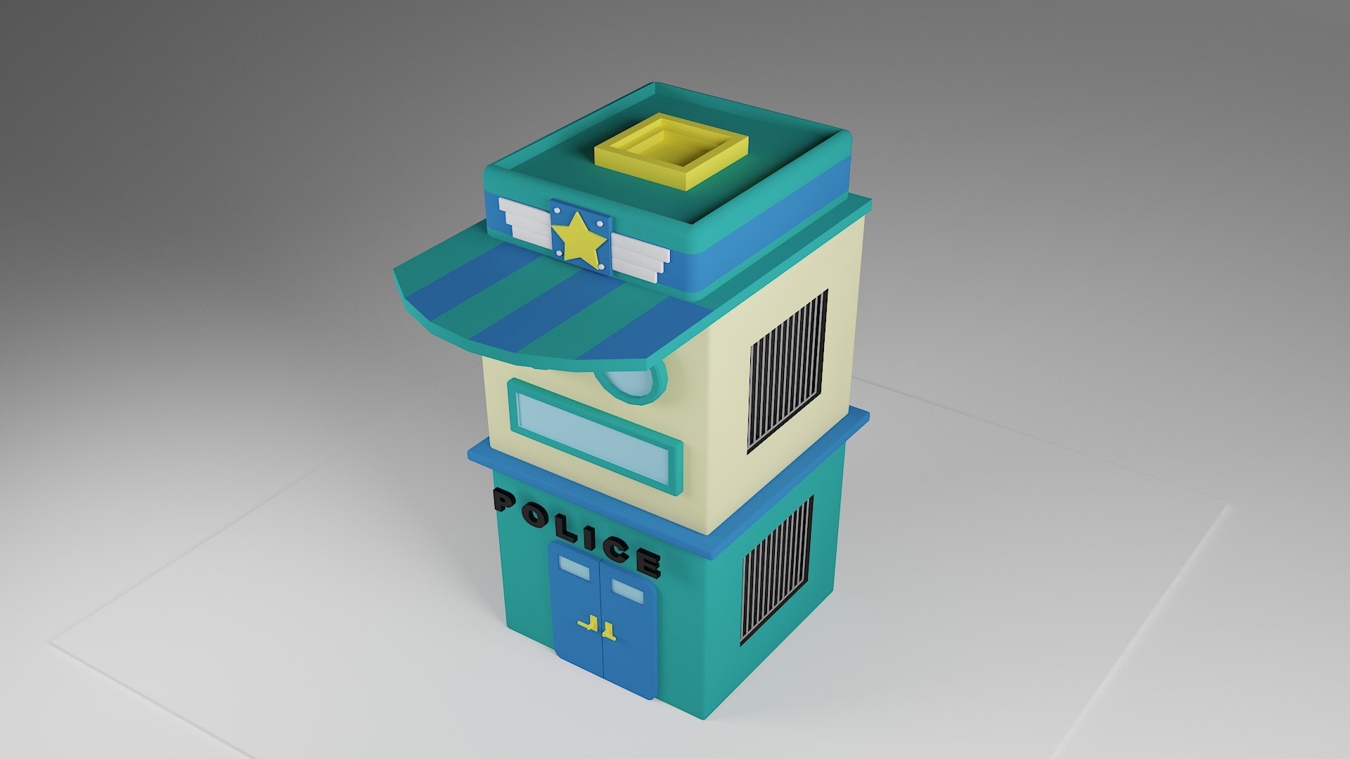LOW POLY POLICE STATION 3D Model - TurboSquid 1955815