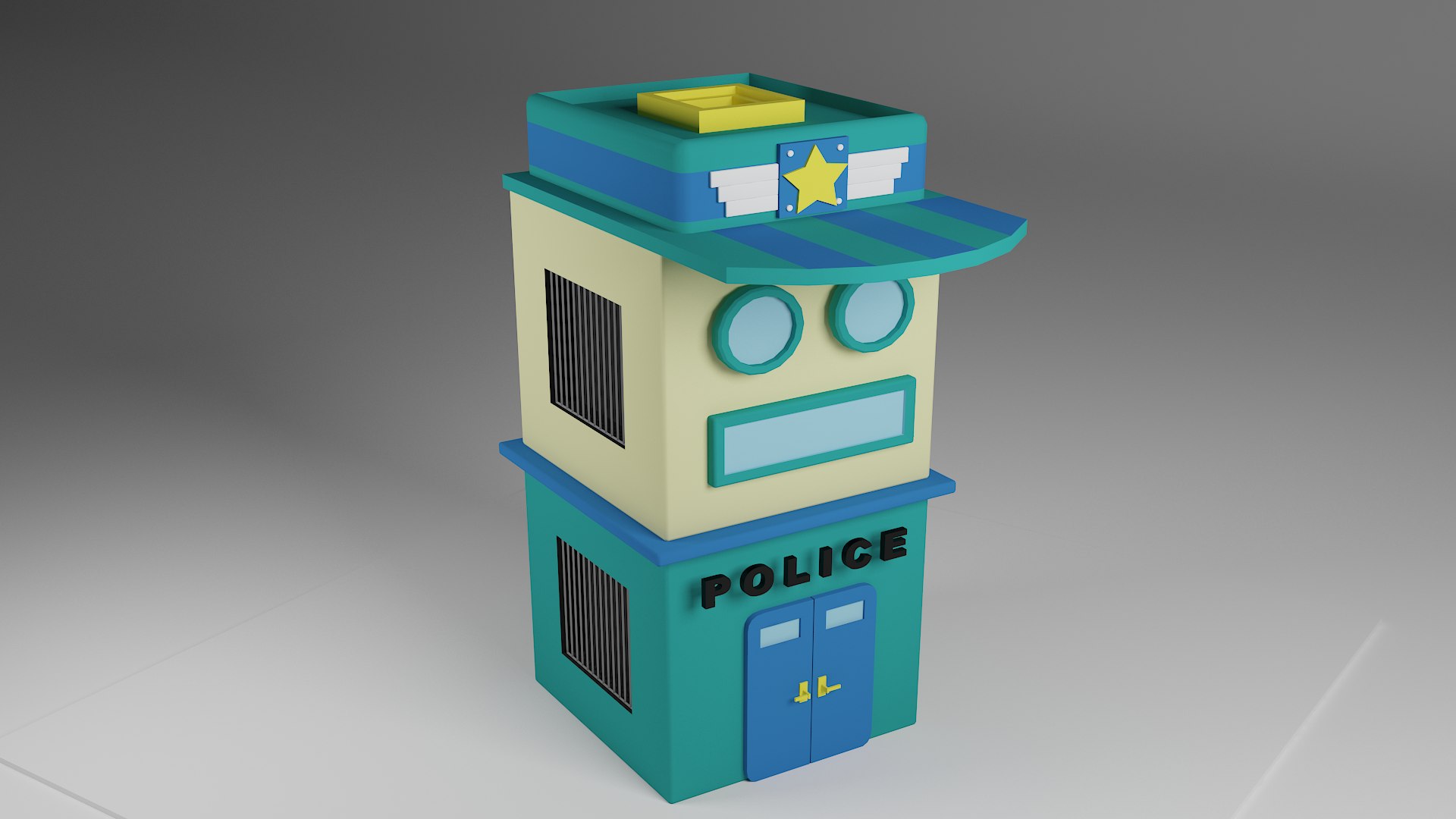 LOW POLY POLICE STATION 3D Model - TurboSquid 1955815
