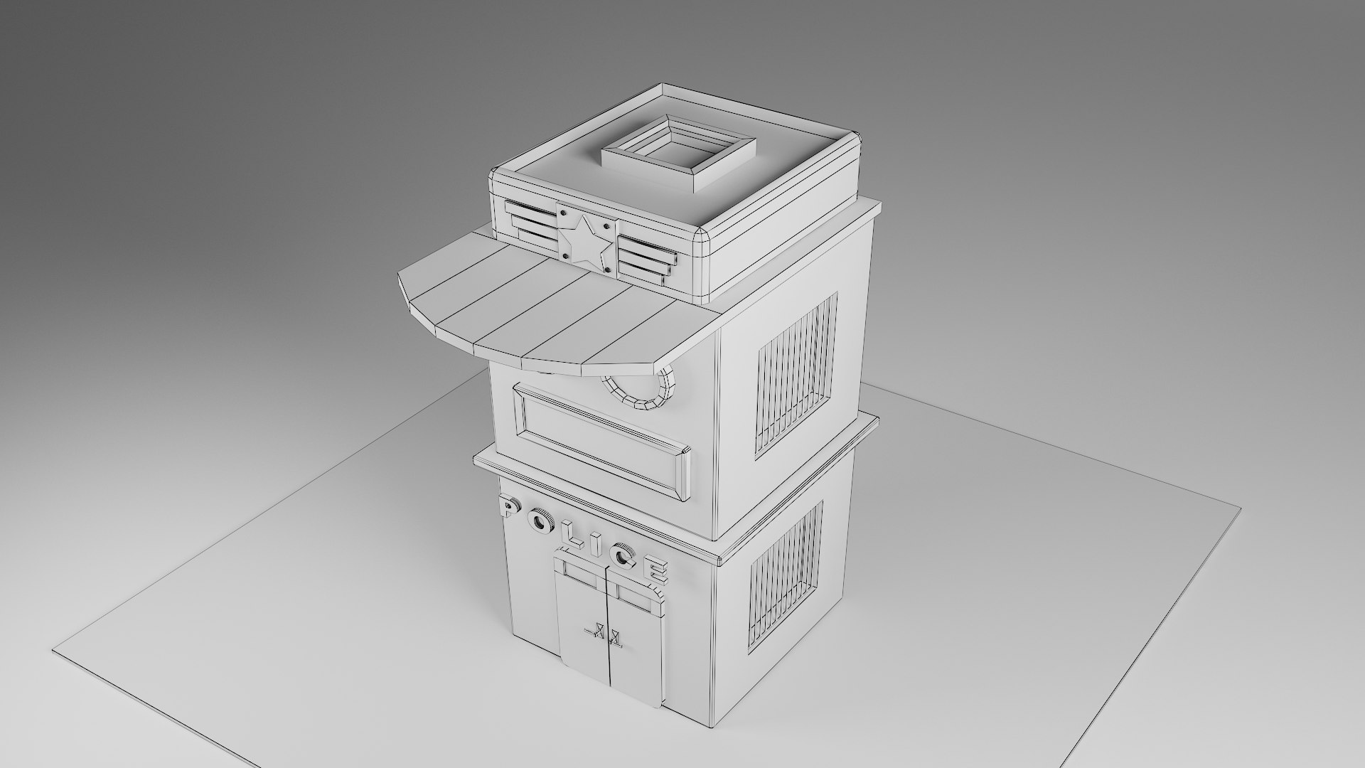 LOW POLY POLICE STATION 3D Model - TurboSquid 1955815