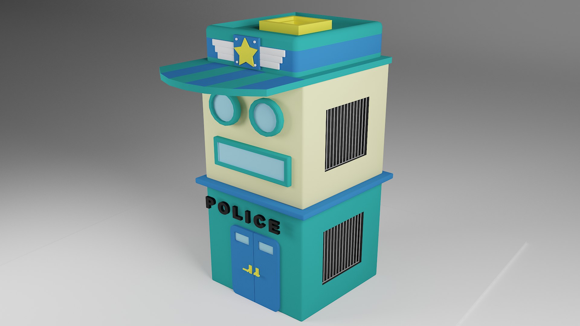 LOW POLY POLICE STATION 3D Model - TurboSquid 1955815
