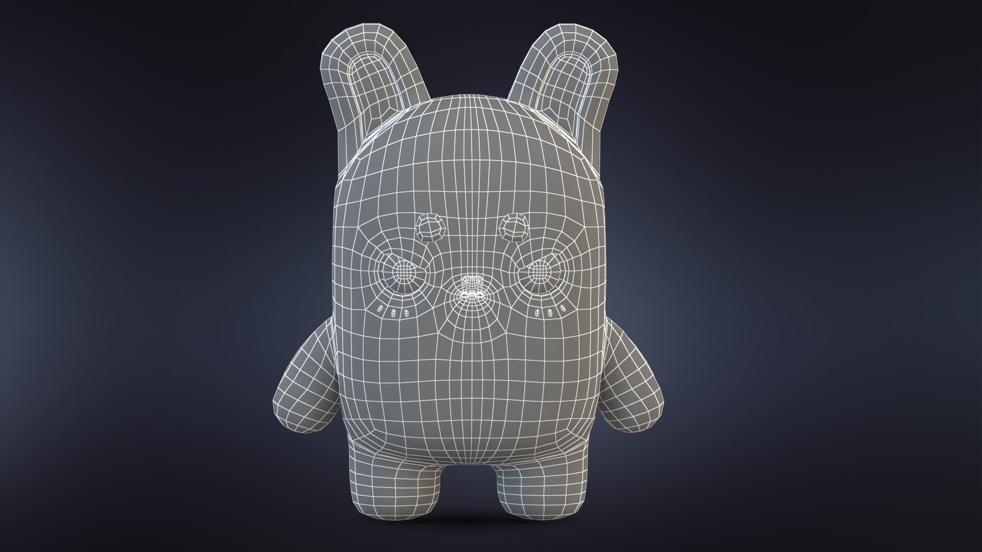 Cute cartoon bunny 3D model - TurboSquid 1622255