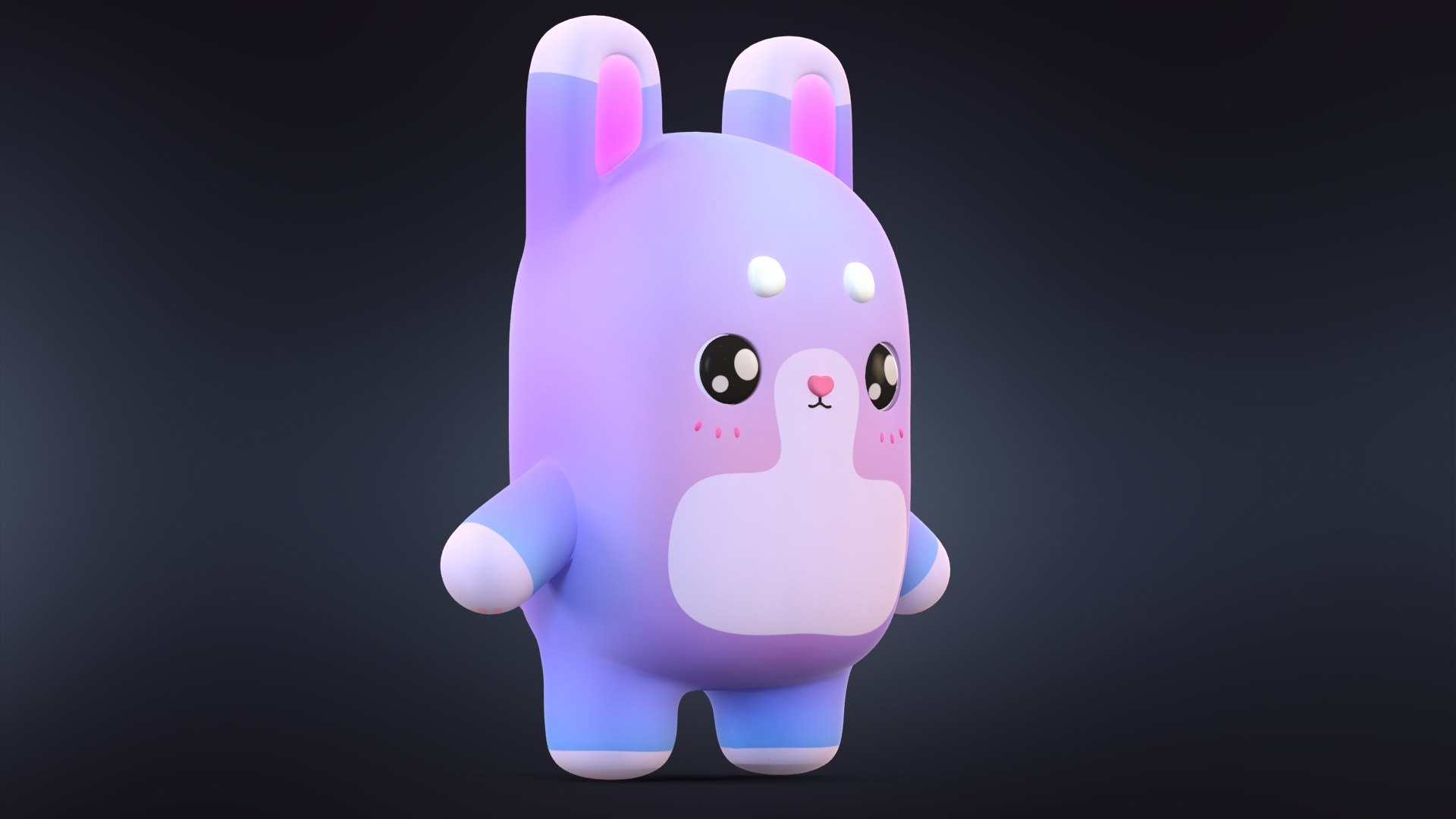 Cute cartoon bunny 3D model - TurboSquid 1622255