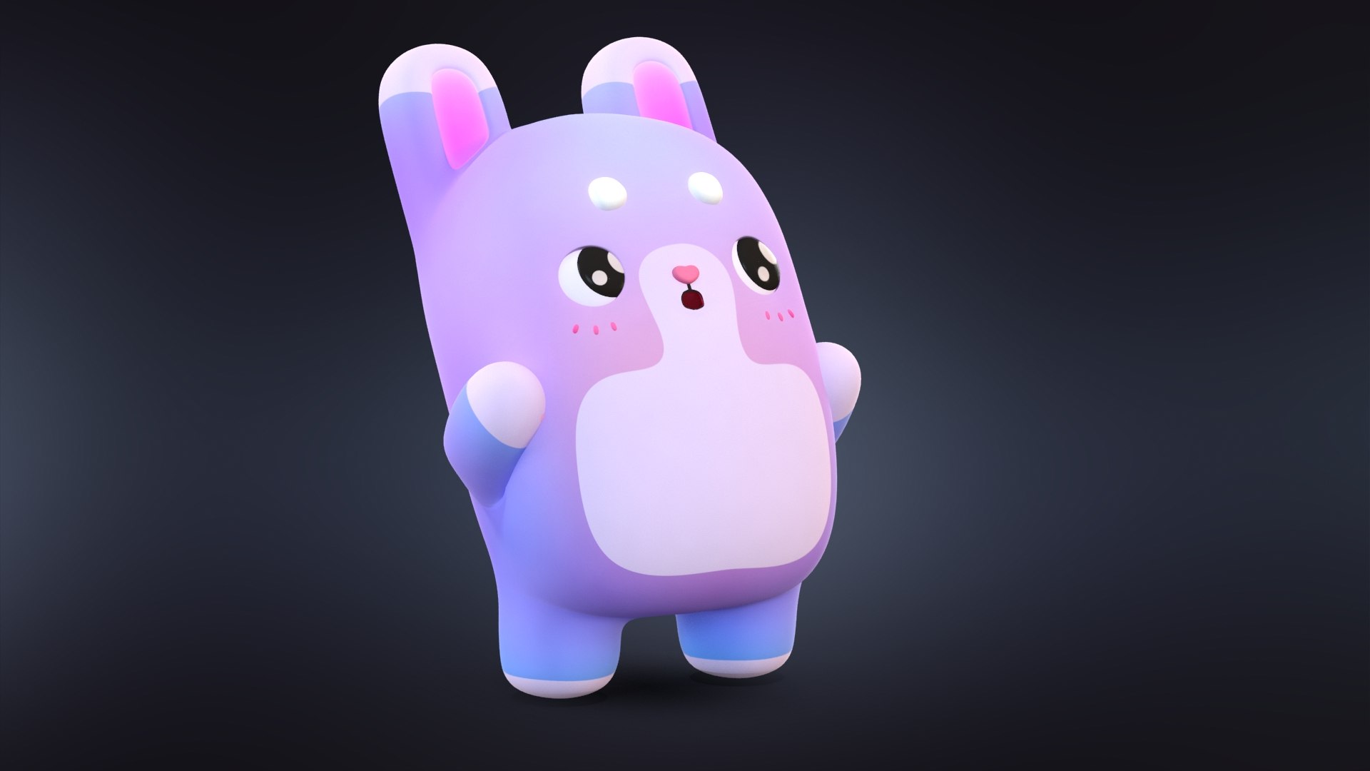 Cute cartoon bunny 3D model - TurboSquid 1622255