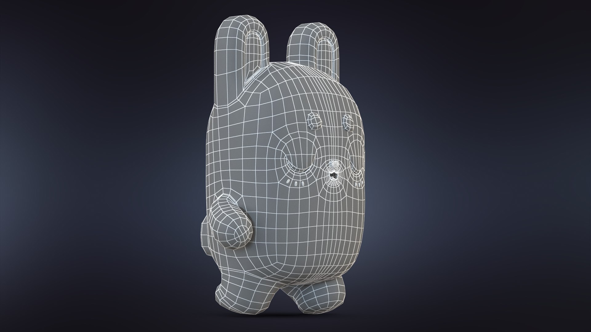 Cute cartoon bunny 3D model - TurboSquid 1622255