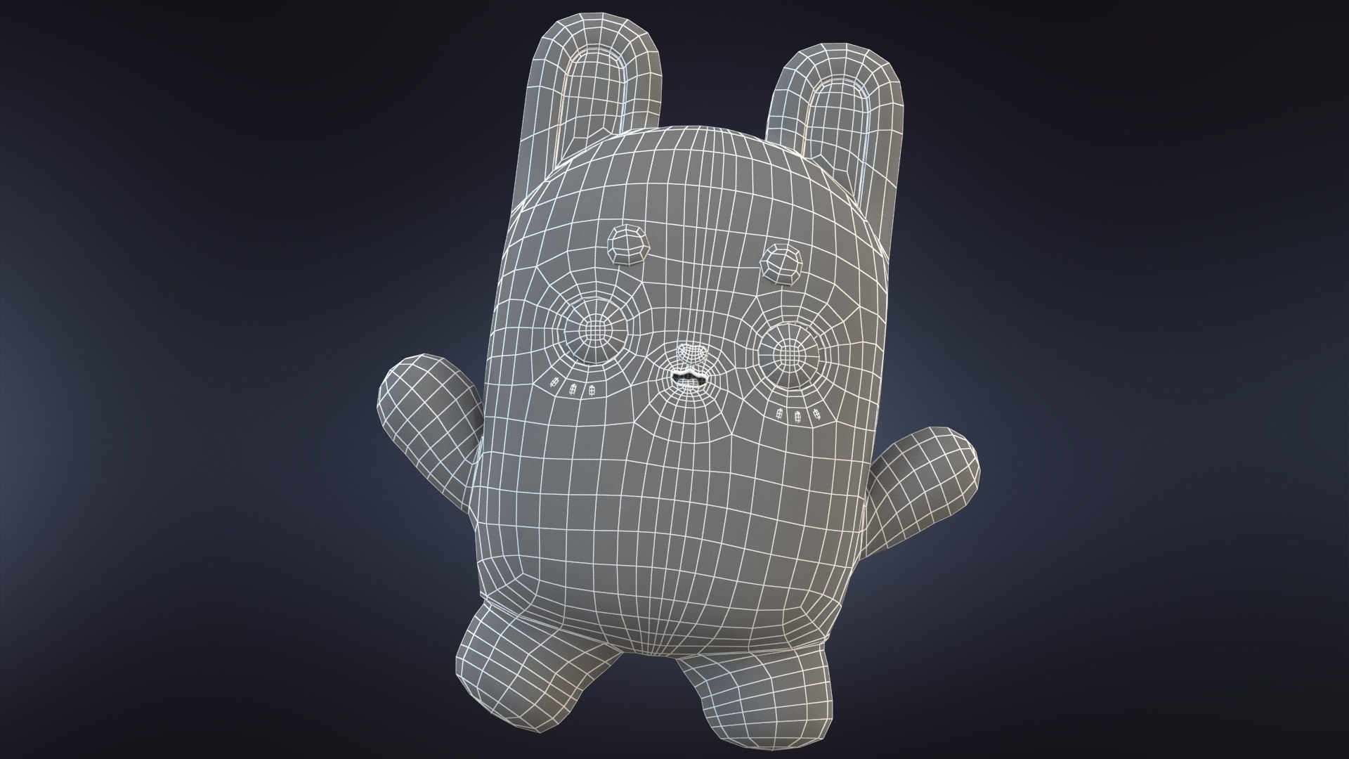 Cute cartoon bunny 3D model - TurboSquid 1622255