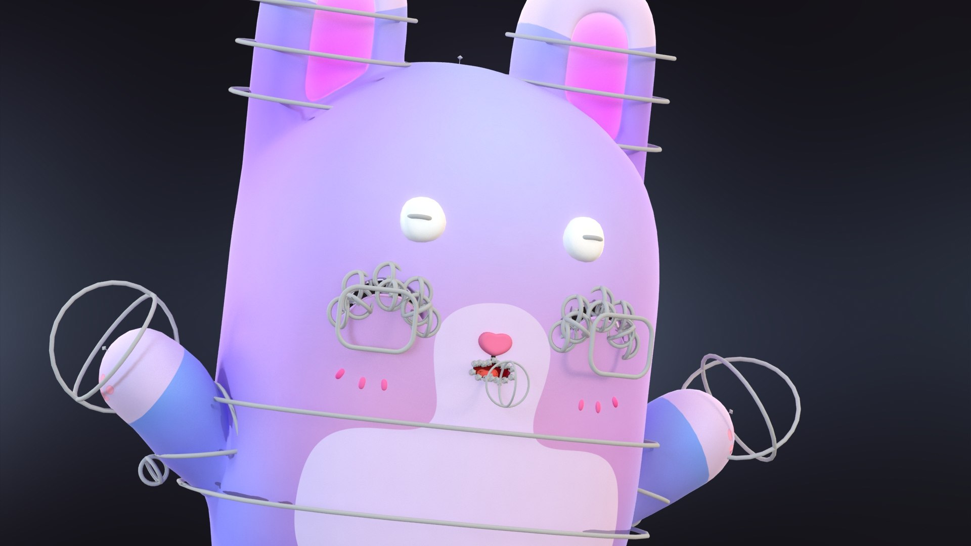 Cute cartoon bunny 3D model - TurboSquid 1622255