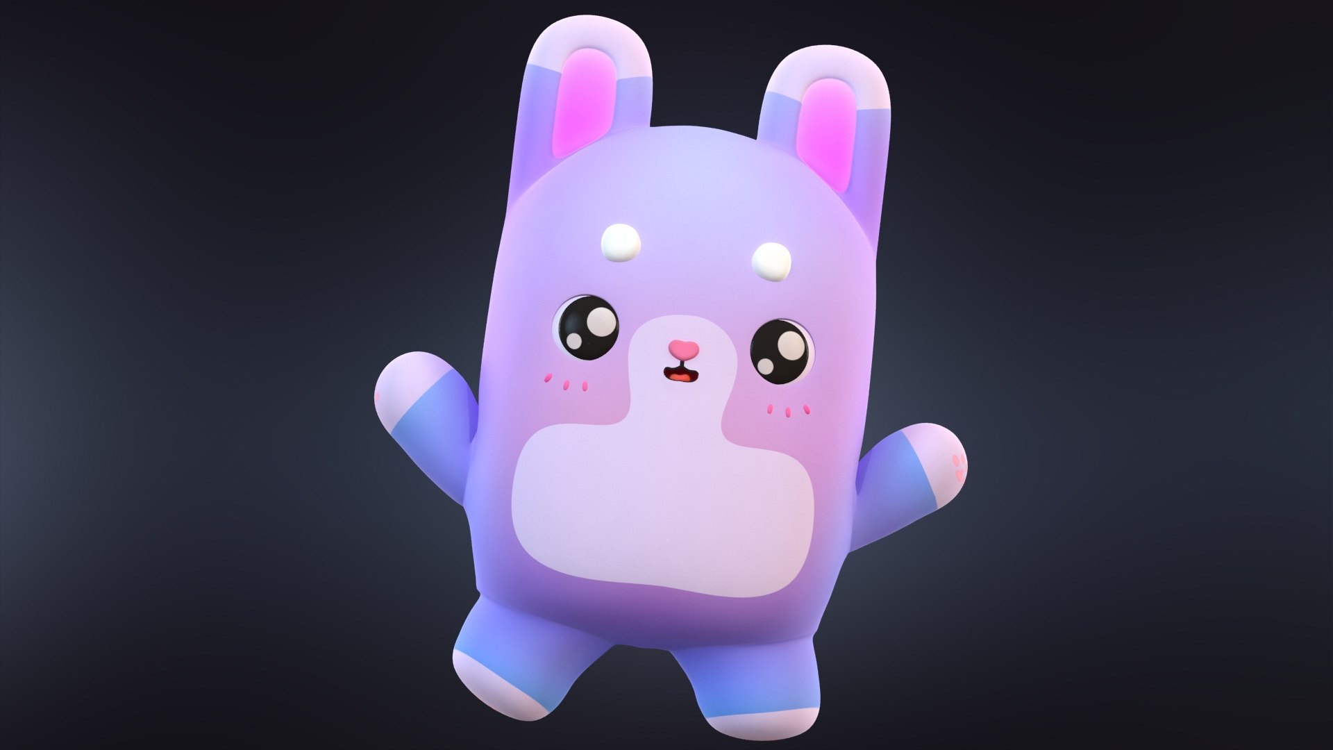 Cute cartoon bunny 3D model - TurboSquid 1622255