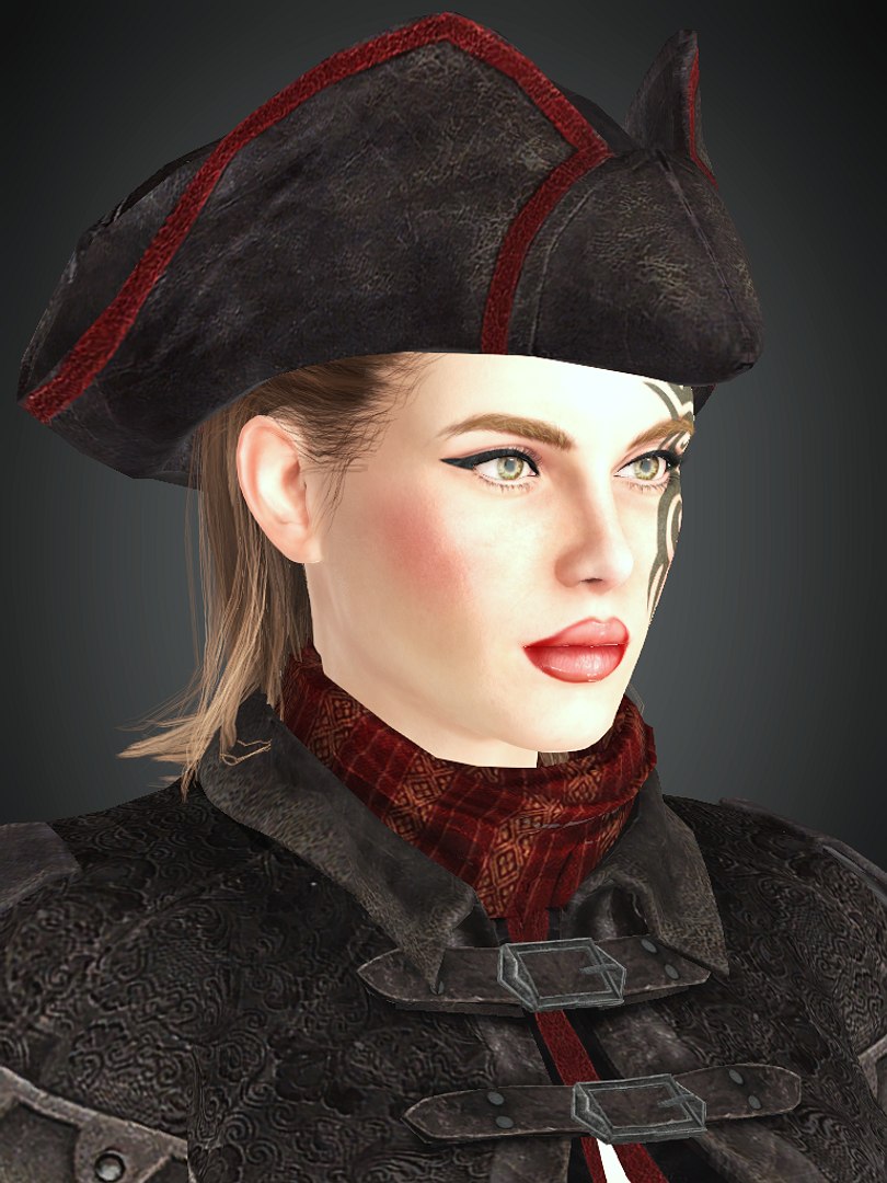 Realistic Rigged Western Warrior Girl-Mariya Character 3D Model Model ...