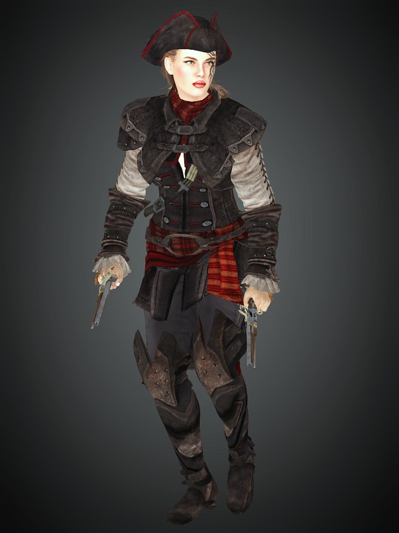 Realistic Rigged Western Warrior Girl-Mariya Character 3D Model Model ...