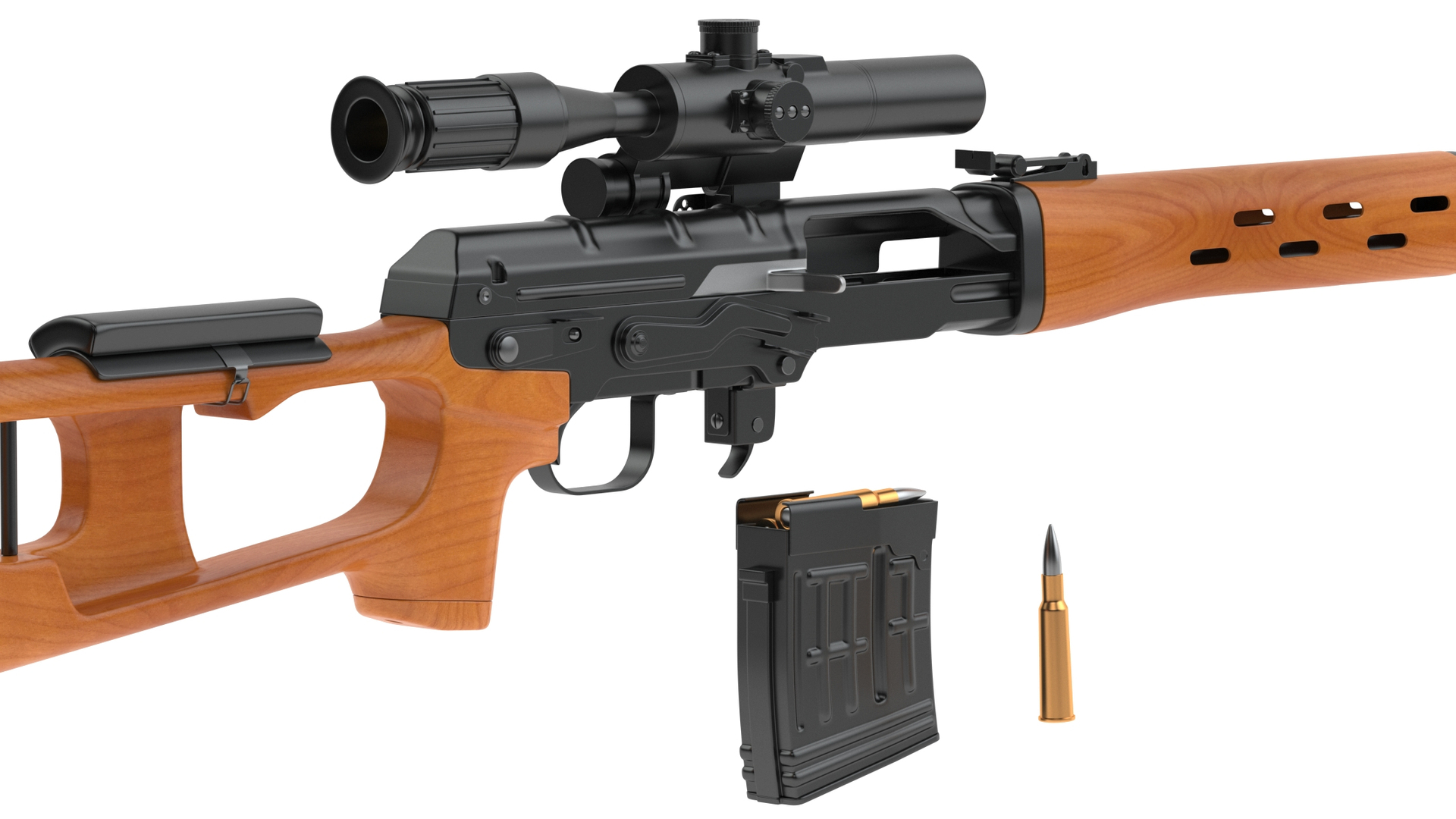 Karabin snajperski Dragunowa Model 3D - TurboSquid 1730604