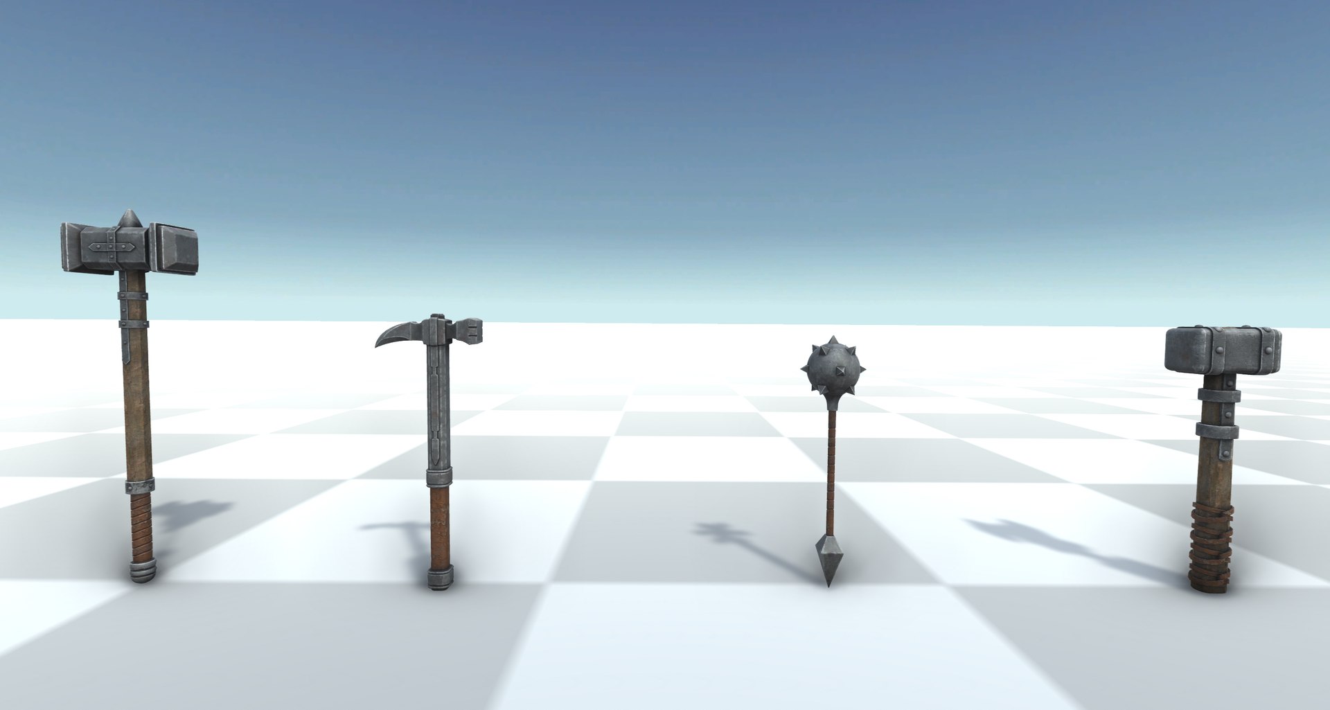 Medieval Battlehammer Set 3D Model - TurboSquid 2157332