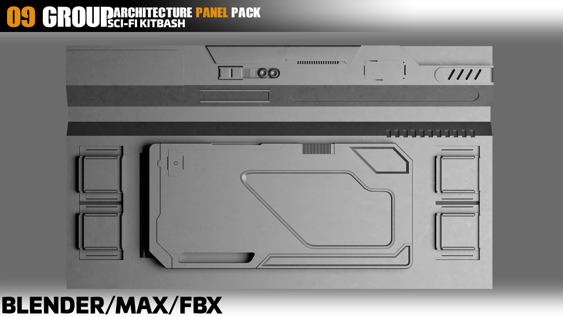 Sci-Fi Architecture Panels Pack Vol 01 3D Model - TurboSquid 1815135