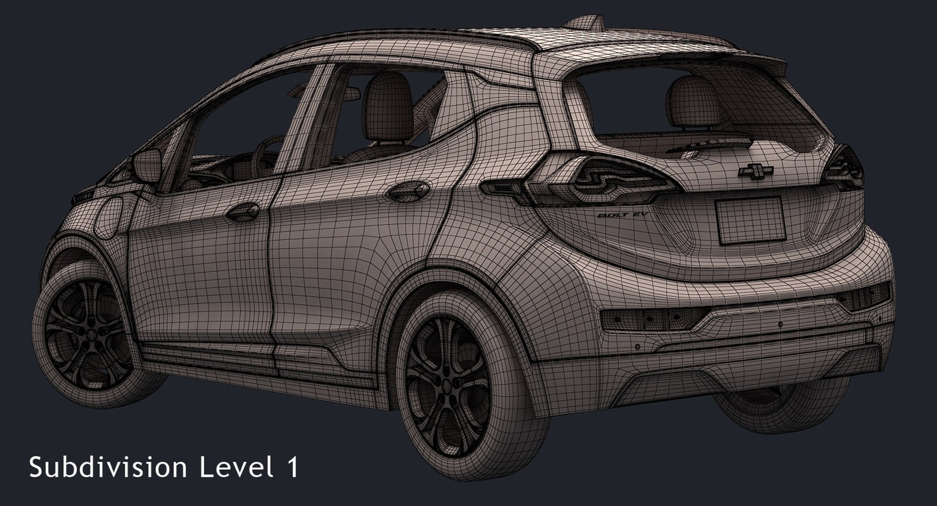 2017 Chevrolet Bolt Interior 3d Model