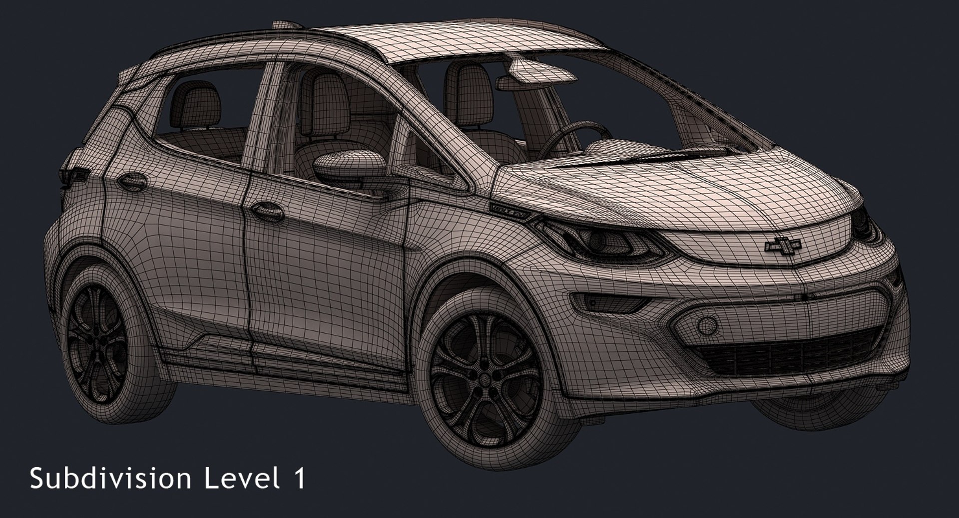 2017 Chevrolet Bolt Interior 3d Model