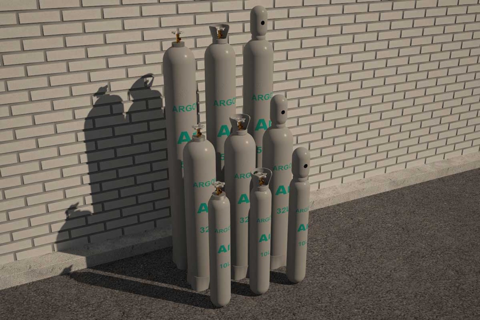 Argon Tank 3D Model - TurboSquid 1446078