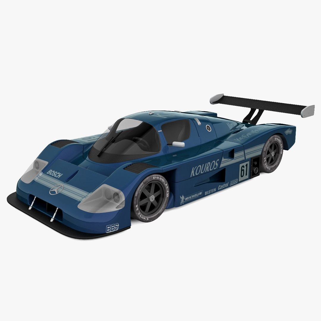 mercedes sauber c9 blue 3d model