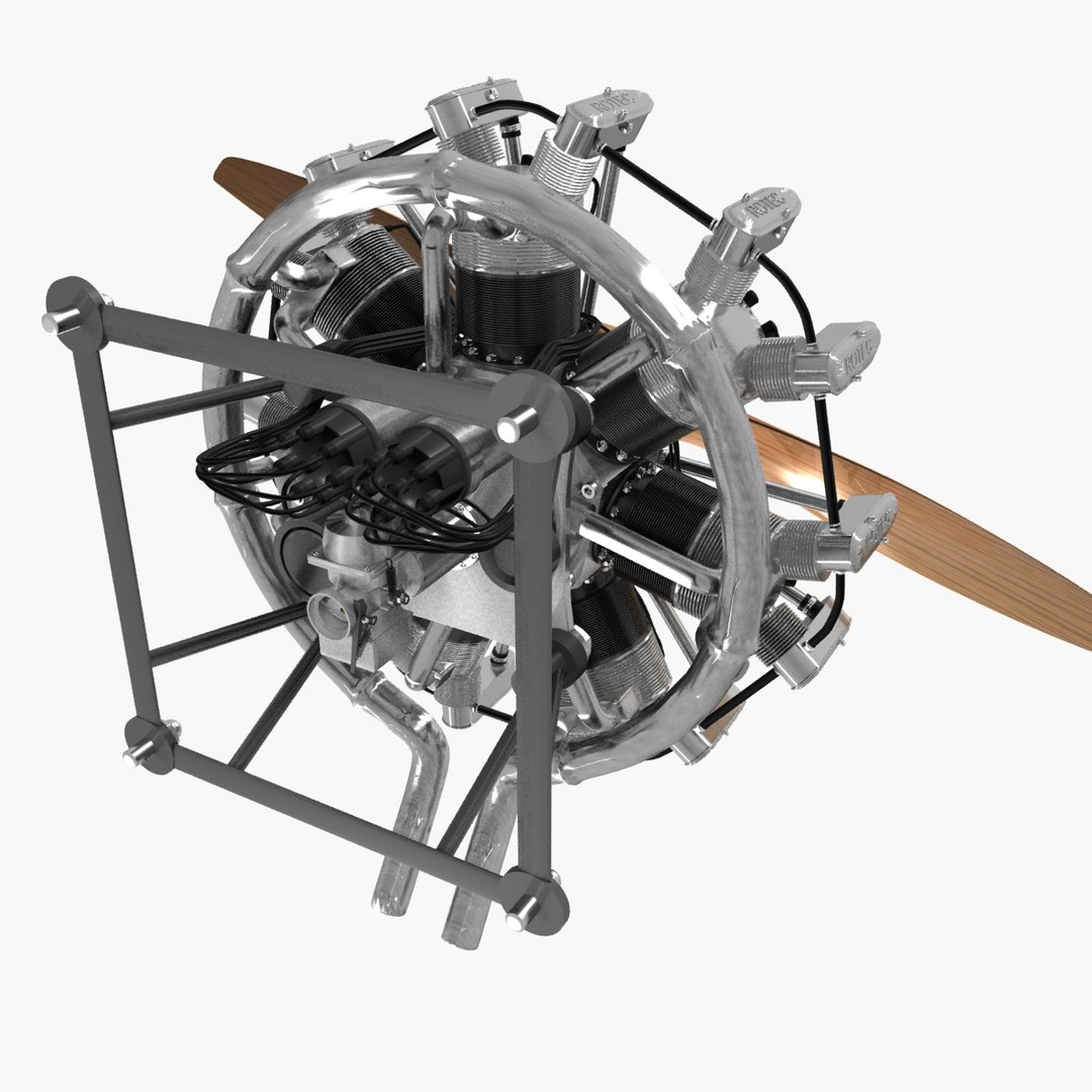 Rotec R2800 Radial Engine 3ds