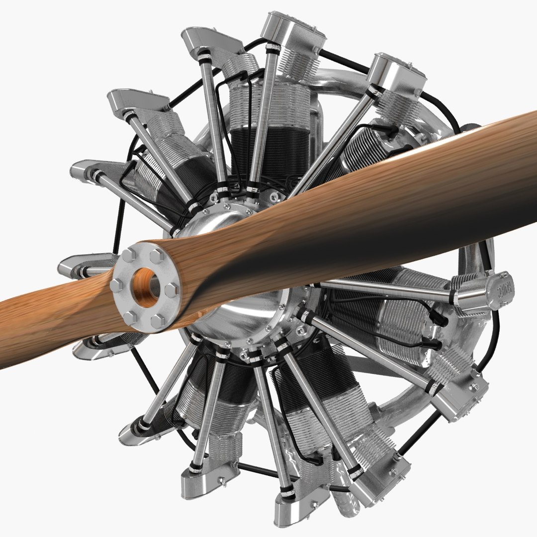 Rotec R2800 Radial Engine 3ds