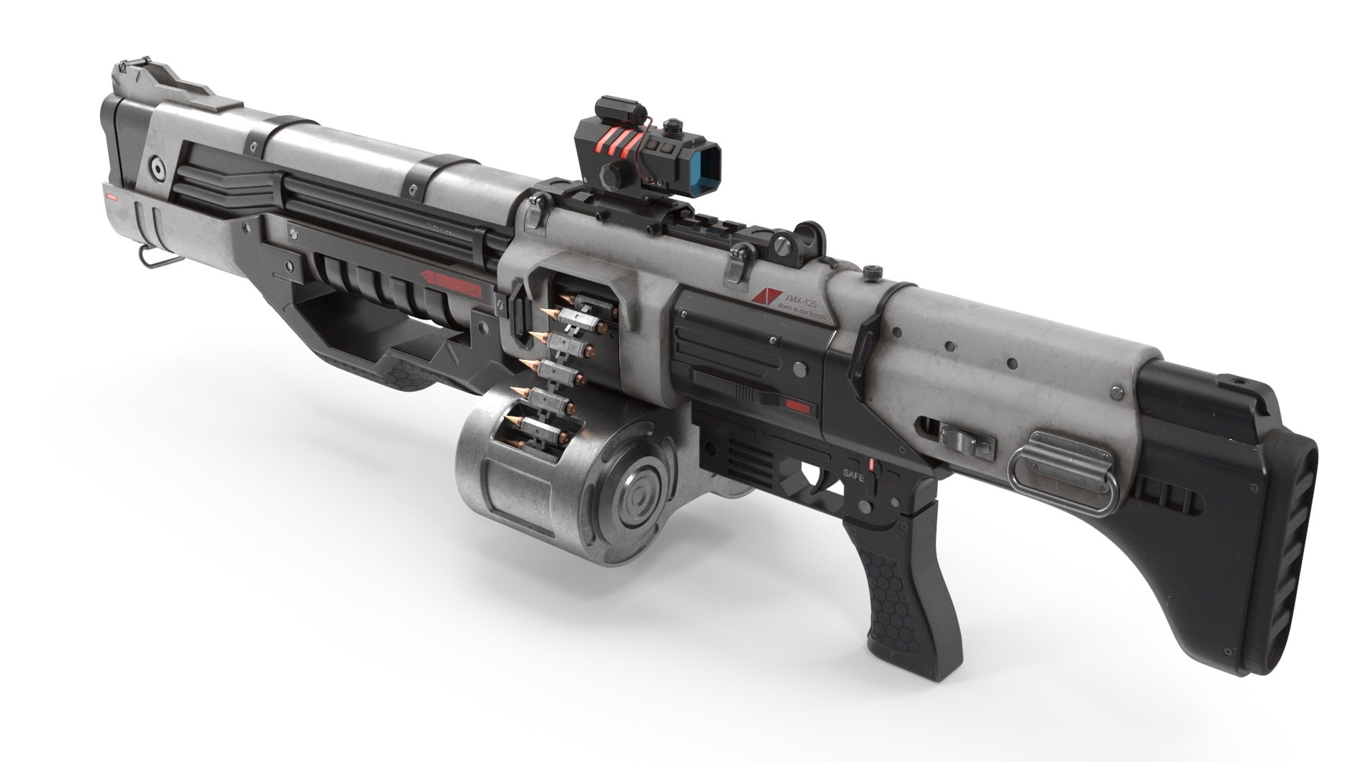 Futuristic Machine Gun 3D - TurboSquid 2197603