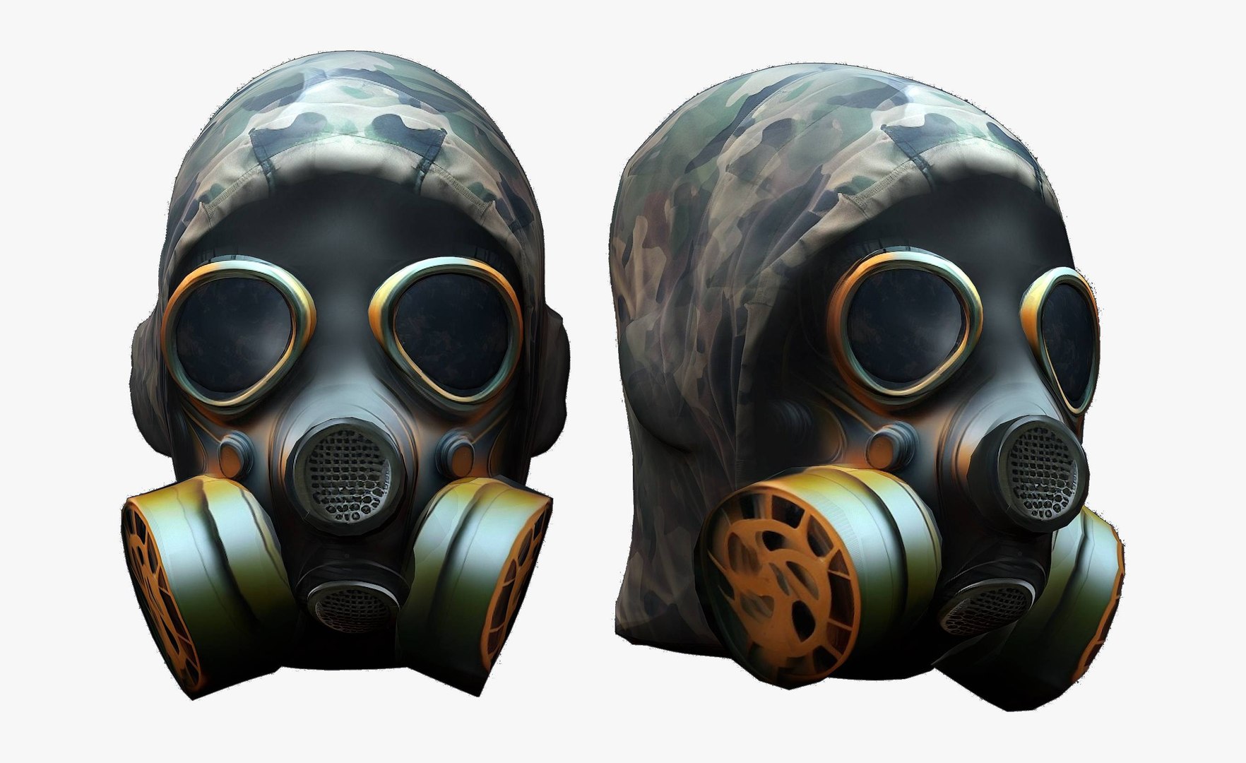 3D Gas mask protection plastic Black 3D - TurboSquid 2037036