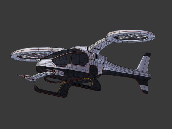 3D military flying car - TurboSquid 1539060