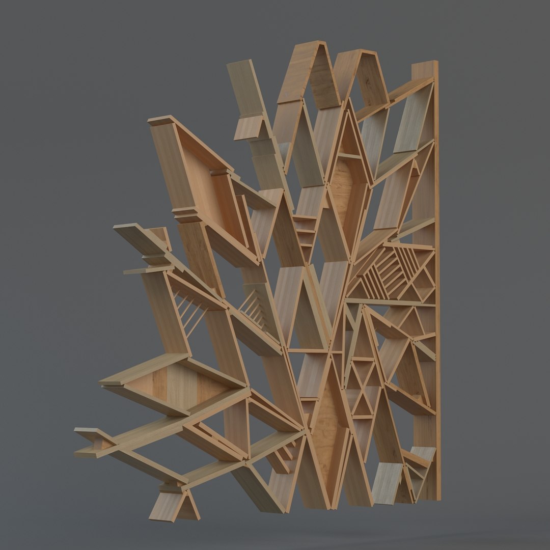 3d model modular wood decor