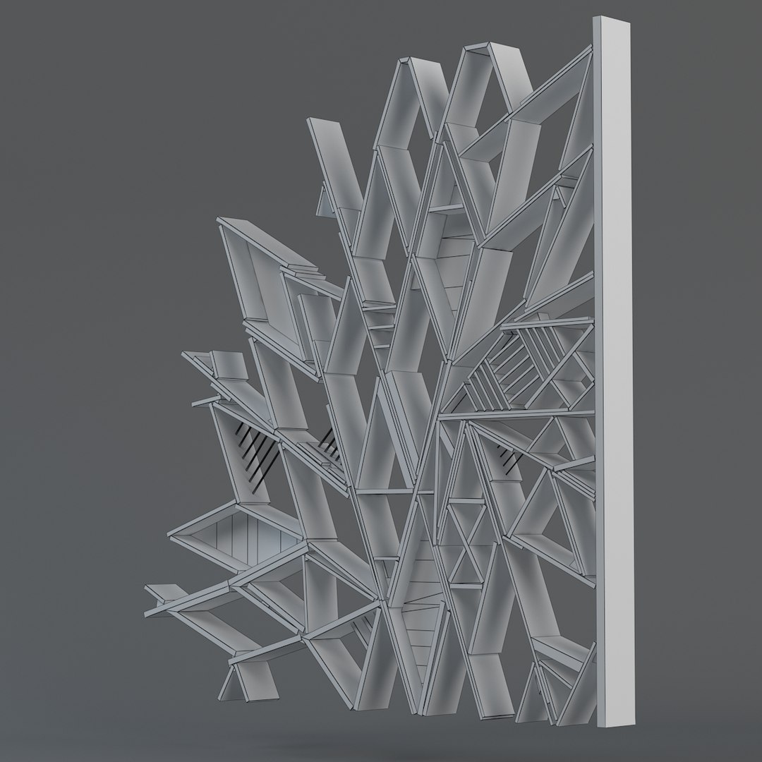3d model modular wood decor