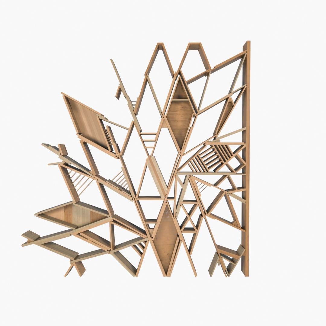 3d model modular wood decor