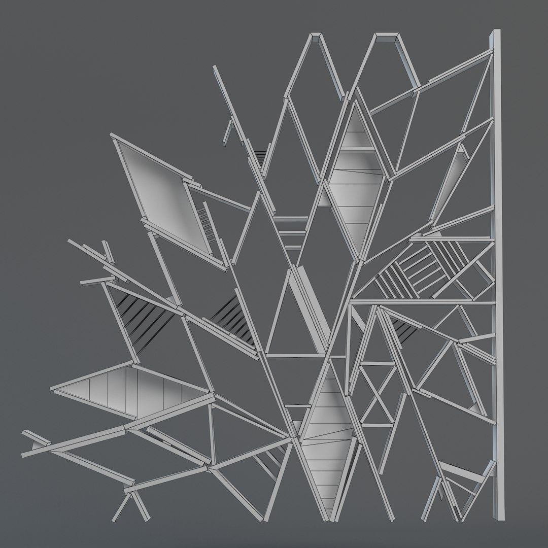 3d model modular wood decor