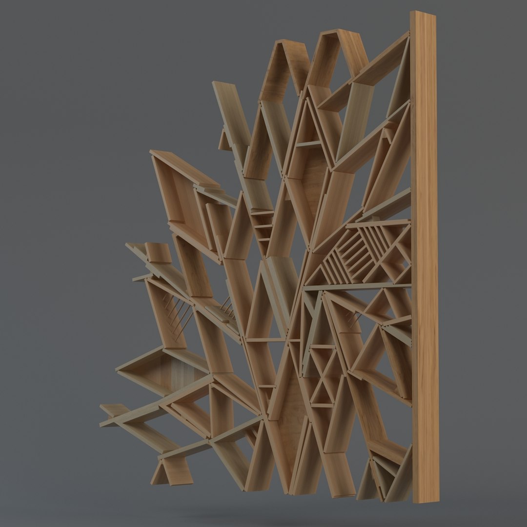 3d model modular wood decor