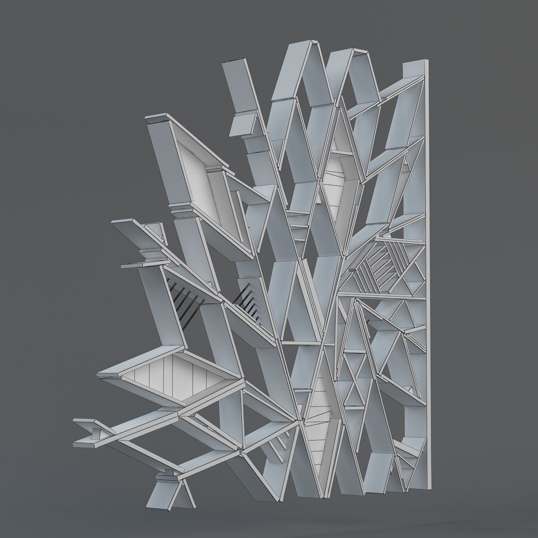 3d model modular wood decor