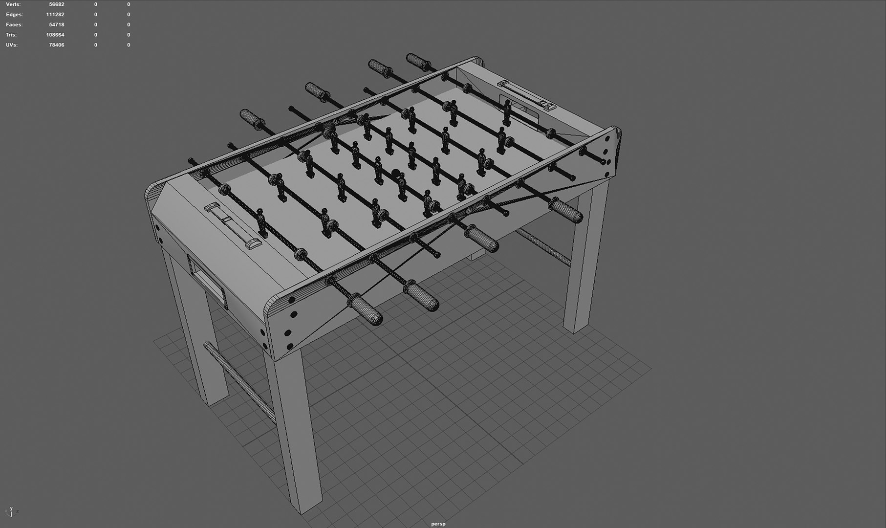 Wooden Football Table 3D Model - TurboSquid 1702643