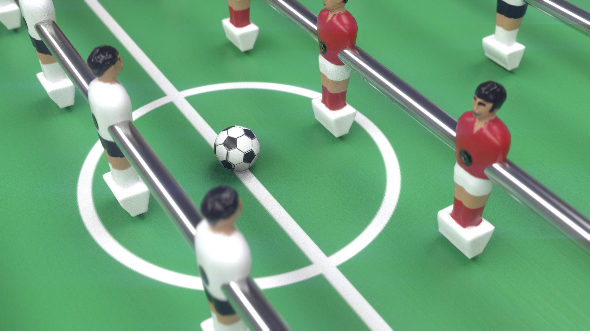 Wooden Football Table 3D Model - TurboSquid 1702643