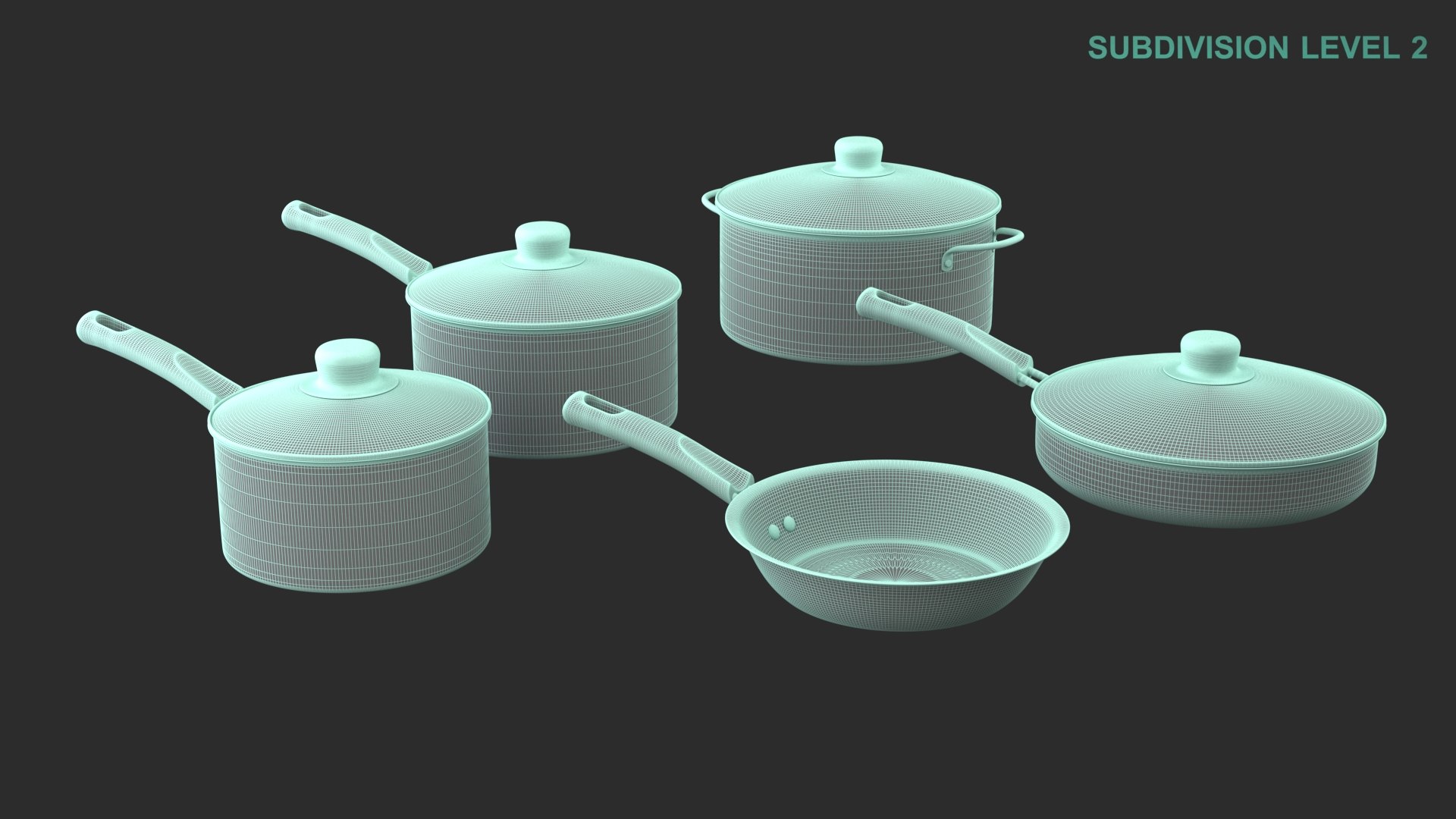 Cookware Set Model - TurboSquid 1948995
